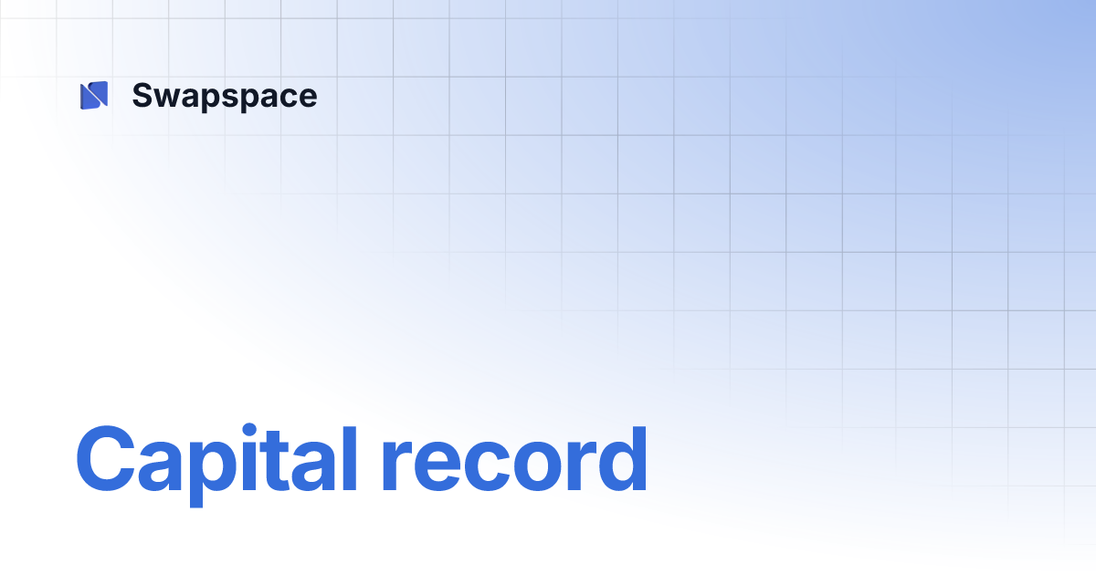 Capital record | Swapspace
